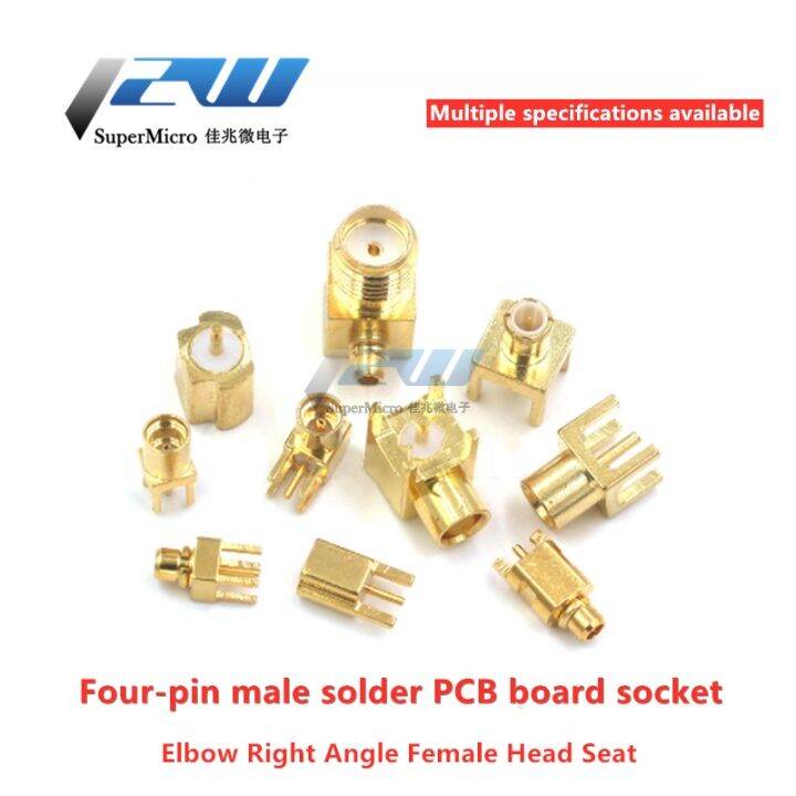 1pcs MCX MMCX KE-KWE-JE-JEF Male / Female Connector Base Right Angle Bent Head Four Feet Solder ...