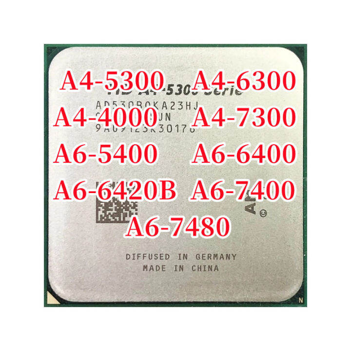 A4 AMD 5300 6300 4000 7300 A6 5400 6400 7400ชุด7480 6420B การแสดงผล CPU ...