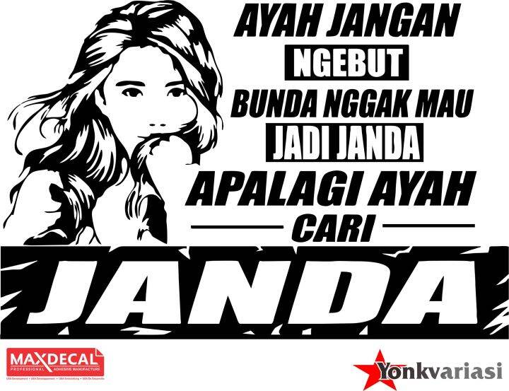 Stiker Kata Kata Buat Mobil Truck Pick Up /Sticker Kata Ayah Jangan ...