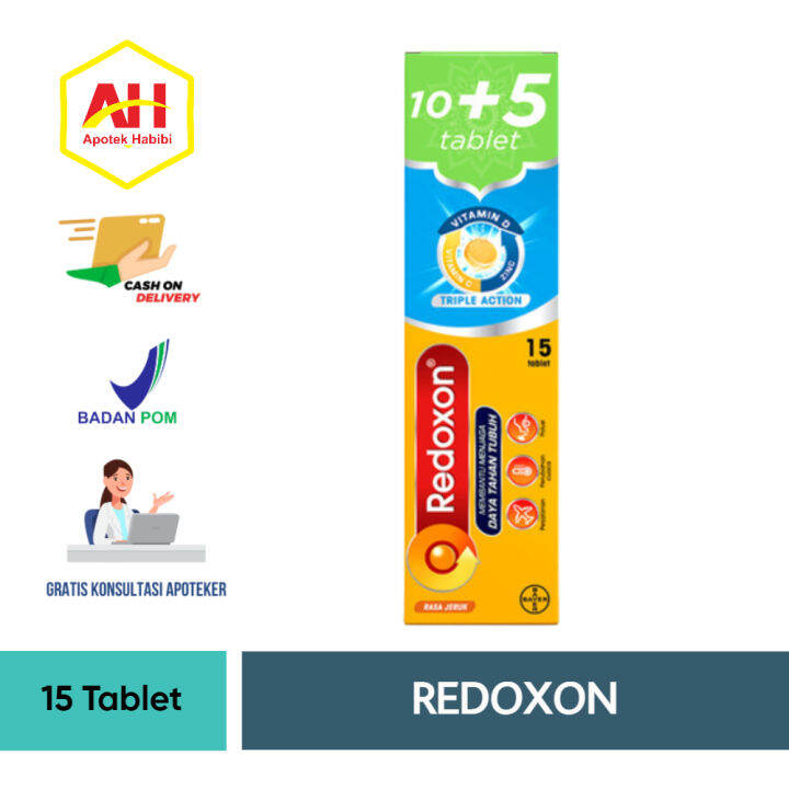REDOXON REDOKON TRIPLE ACTION REDOKSON TABLET EFERVESCENT VITAMIN C ...