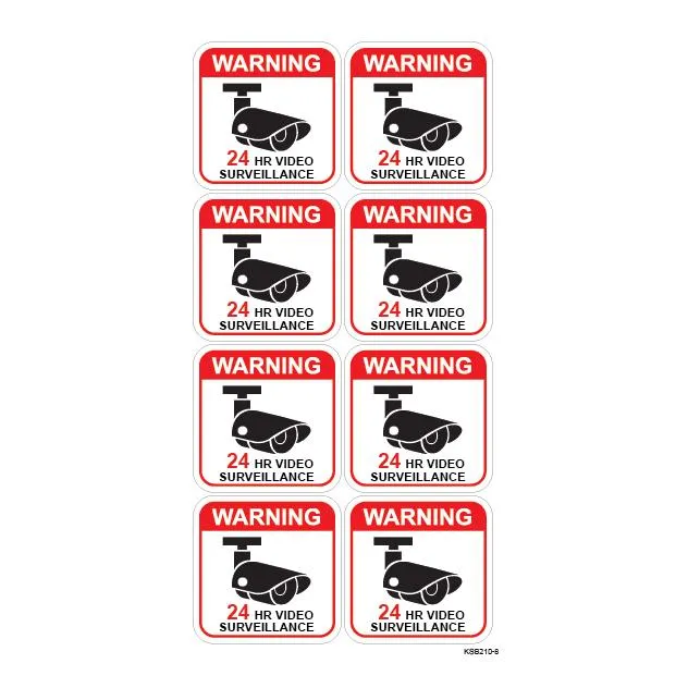 CCTV IN OPERATION / KAWASAN KAWALAN CCTV VINYL SIGN STICKER 8'S 48X48MM ...
