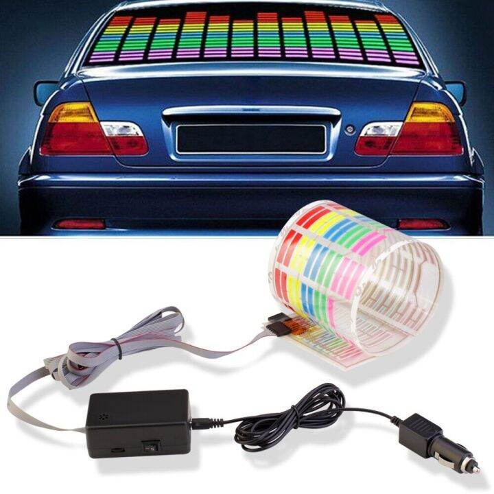 Sound Activated Car Rear Windshield Decorative Light LED Flash Music ...