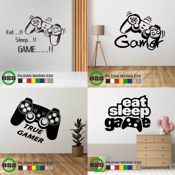 Stiker Dinding Stik Game Gamers ps xbox Sticker Cutting Vinyl 002 - 20 ...