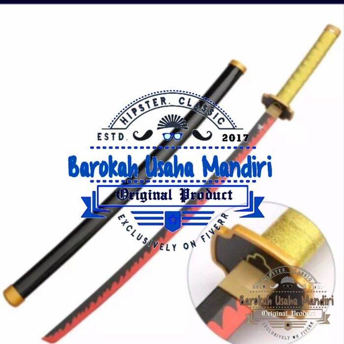 mainan pedang kayu cosplay yoriichi tsugikuni replika premium | Lazada ...
