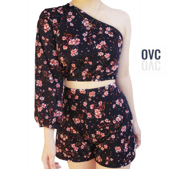 OVC ONE SIDED PUFF SLEEVES TERNO SET | Lazada PH