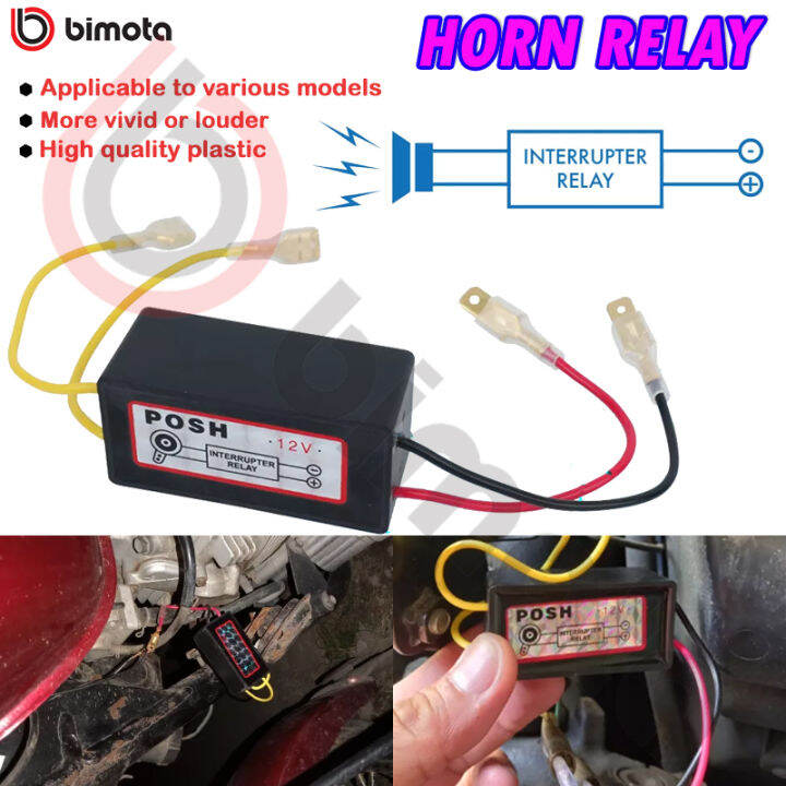 Bimota POSH Horn Relay Interrupter 12V Universal / Horn Relay Rapid ...