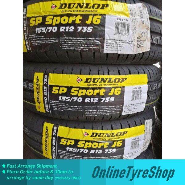 155/70/12 Dunlop SP Sport J6 Tyre Tayar | Lazada