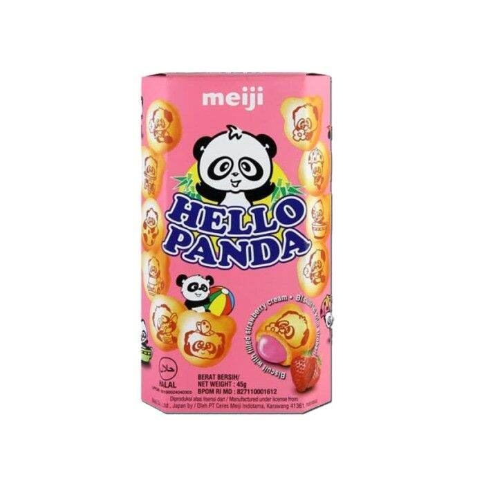 Hello Panda Biskuit Meiji All Varian 45 Gr Coklat Strawberry Vanilla ...