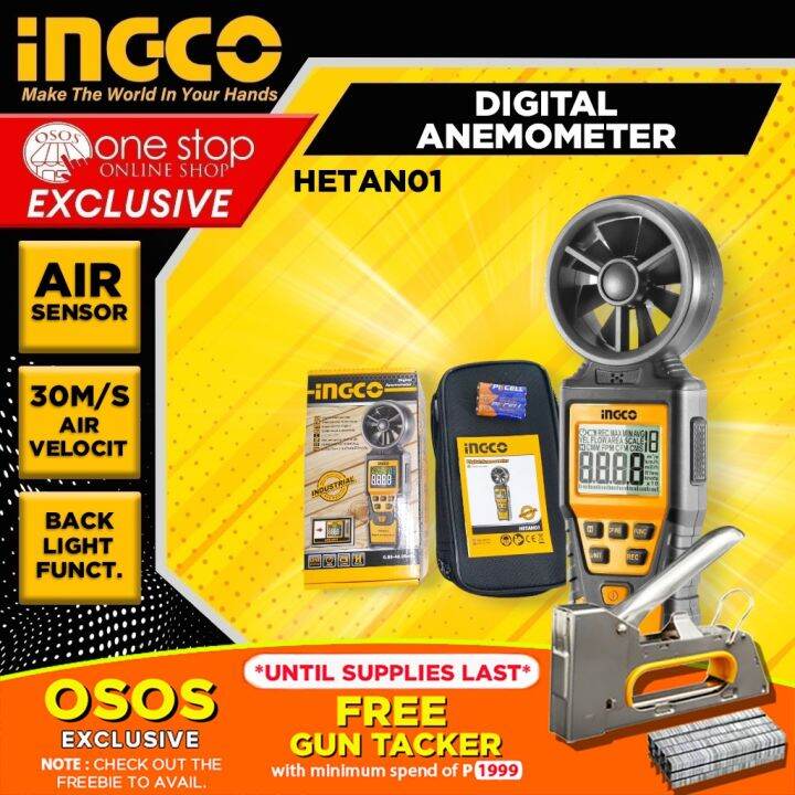 Ingco Original Digital Anemometer HETAN01 *OSOS* | Lazada PH