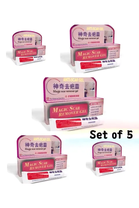 (SET OF 5) New package Scar Remover Gel Anti-Scar Magic Effective 40G ...