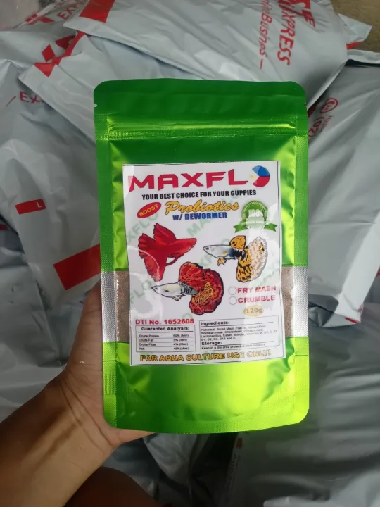 Maxflo dewormer fish food original with frebies | Lazada PH