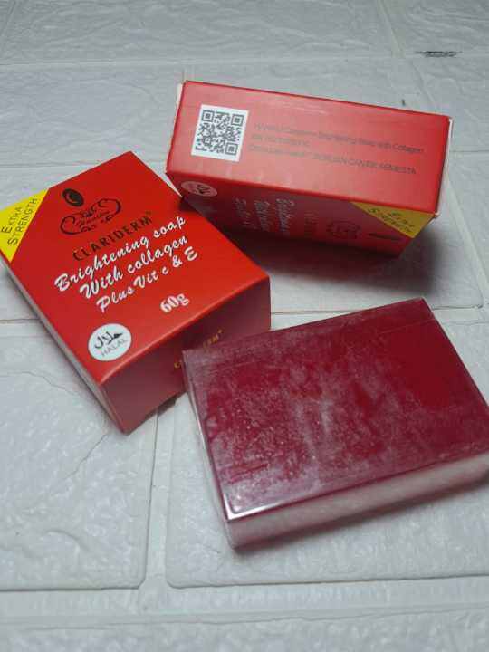 ( Per Lusin) Sabun batang Clariderm / Brightening Soap Whit Collagen ...