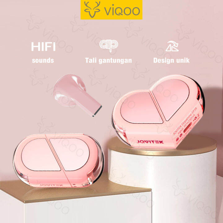【COD】Viqoo Original 2 IN 1 Headset Bluetooth Heart Earphone Bluetooth 5 ...