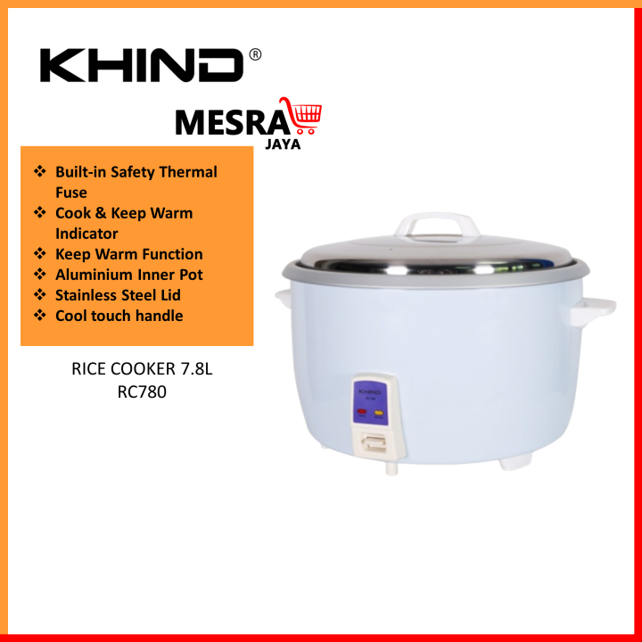 Khind Rice Cooker 7.8L - RC780 | Lazada