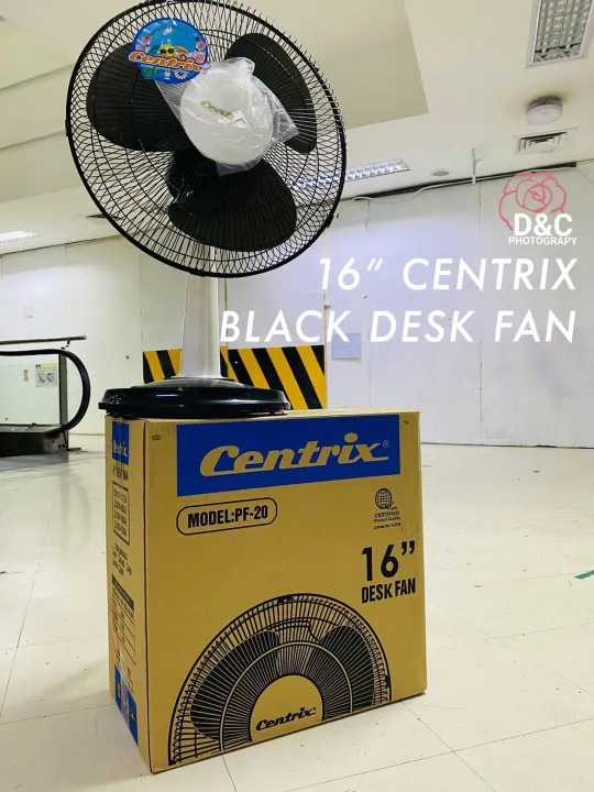 TRIPLEAF 16" CENTRIX BLACK DESK FAN | Lazada PH