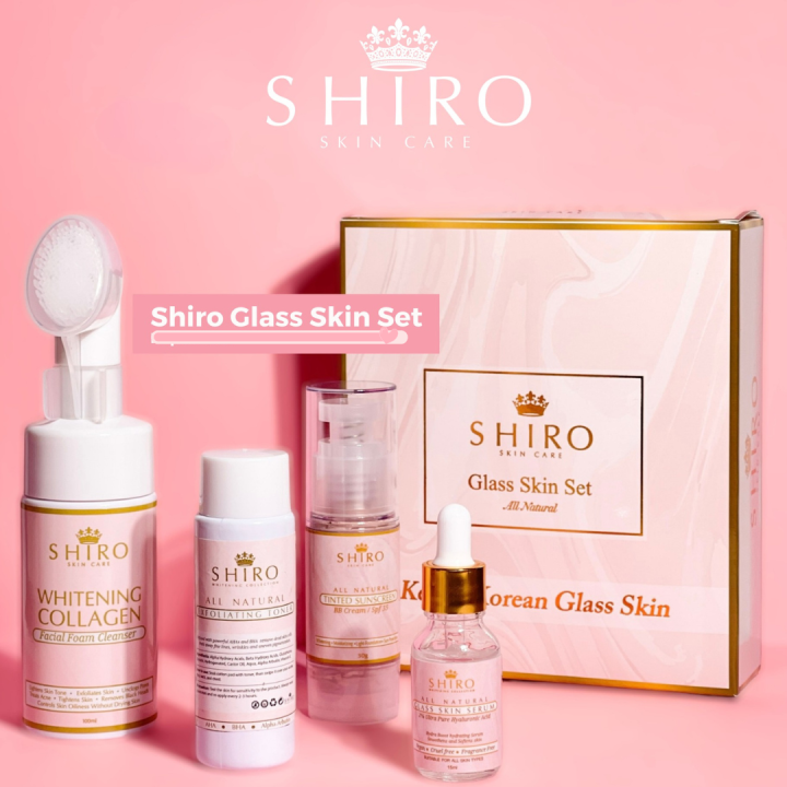 AUTHENTIC SHIRO GLASS SKIN SET ALL NATURAL "KEY TO KOREAN GLASS SKIN ...
