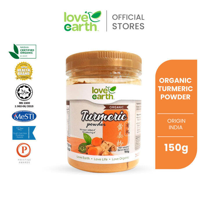 Love Earth Organic Turmeric Powder 150g | Lazada
