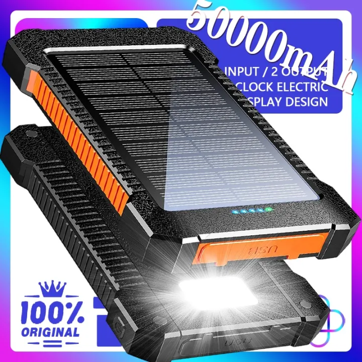 Hot sale 【SOLAR】original 50000mAh Solar Power Bank waterproof compass ...