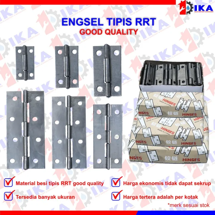 (HARGA PER BOX) ENGSEL TIPIS RRT 1" 1/2" 2" 21/2" 3" 4" ENGSEL KECIL ...