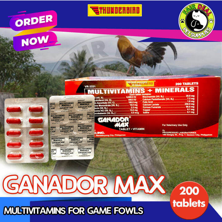 Ganador Max Multivitamins For Game Fowls (200 tablets) | Lazada PH