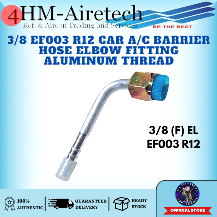 4HM Car Elbow Fitting Aluminum Thread 3/8 EF003 R12 Air Conditioning ...