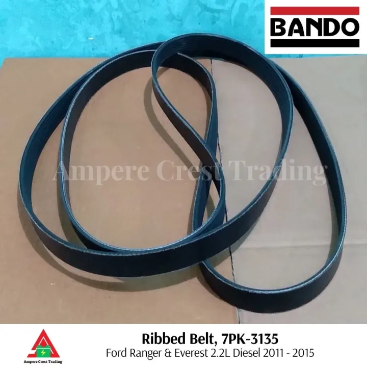 Bando Belt 7PK-3135 for Ford Ranger & Everest 2.2L Diesel 2011-2015 (UK01-15-908 / UKY0-15-908 ...