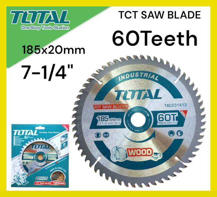 TOTAL CIRCULAR TCT SAW BLADE 185mm(7-1/4) 60TEETH | Lazada PH