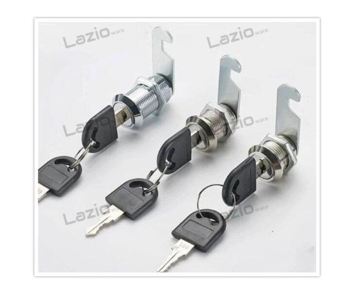 Locker drawer furniture cam lock key with hook kunci laci | Lazada