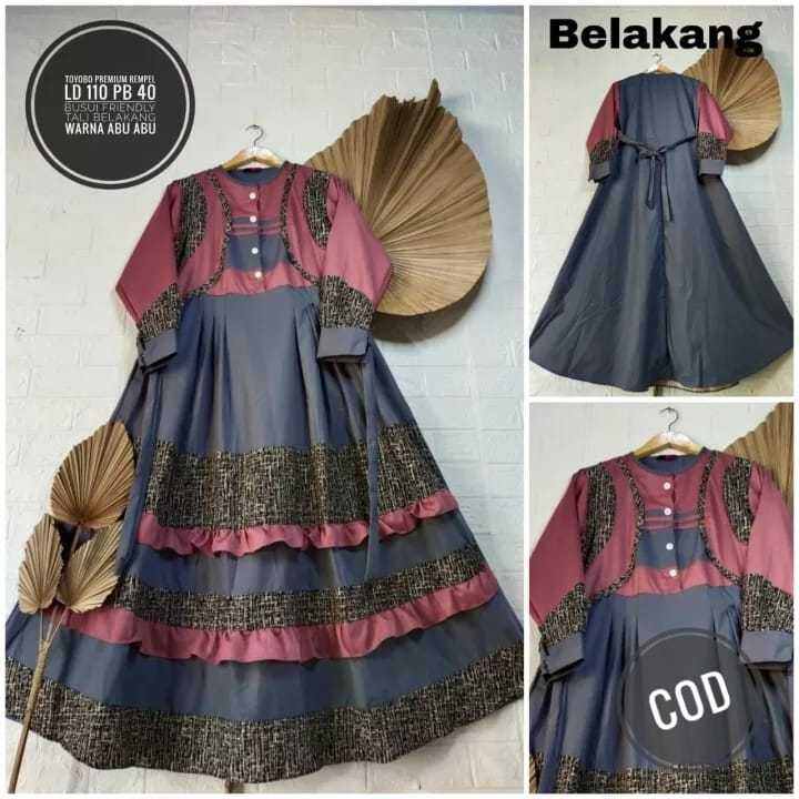 Gamis Toyobo Lis Rami Baru // Toyobo Premium // Aira | Lazada Indonesia