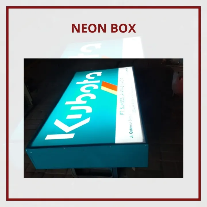 Neon Box Kotak Bisa Req Ukuran | Lazada Indonesia