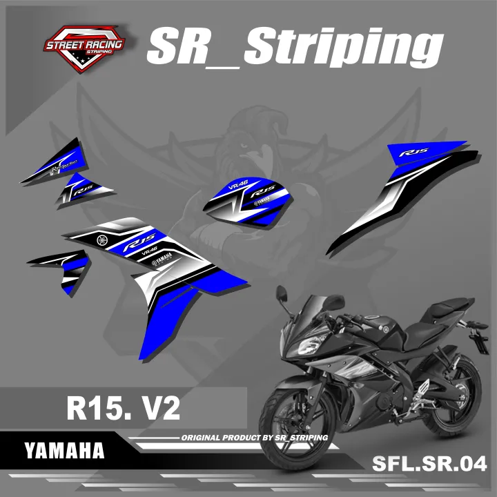 Striping R15 V2 Semi Full - Sticker Striping Variasi List Motor R15 V2 ...