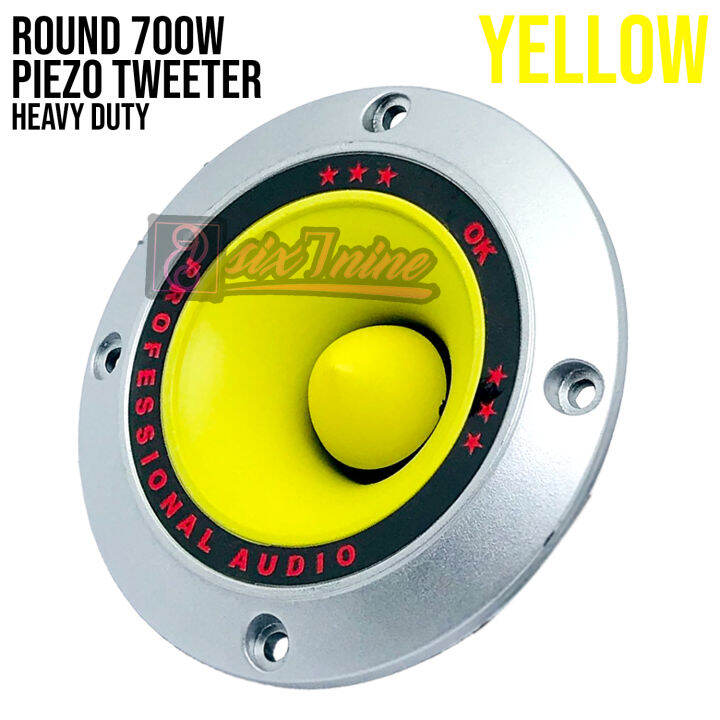 YELLOW Round Piezo Tweeter 700W Heavy Duty | Lazada PH