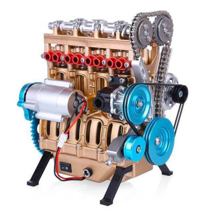 （HOT）Assembly Car Mini Assemble Inline Four-Cylinder Engine Model Kit ...