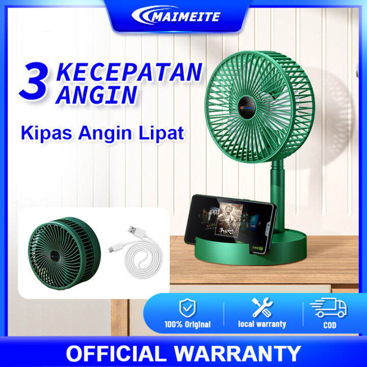 MAIMEITE Kipas Angin Lipat Portable /Kipas Angin Meja Putar 180 ...