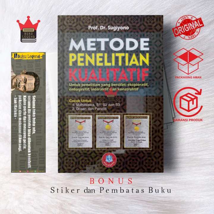 buku metode penelitian kualitatif - Prof. Dr. Sugiyono | Lazada Indonesia