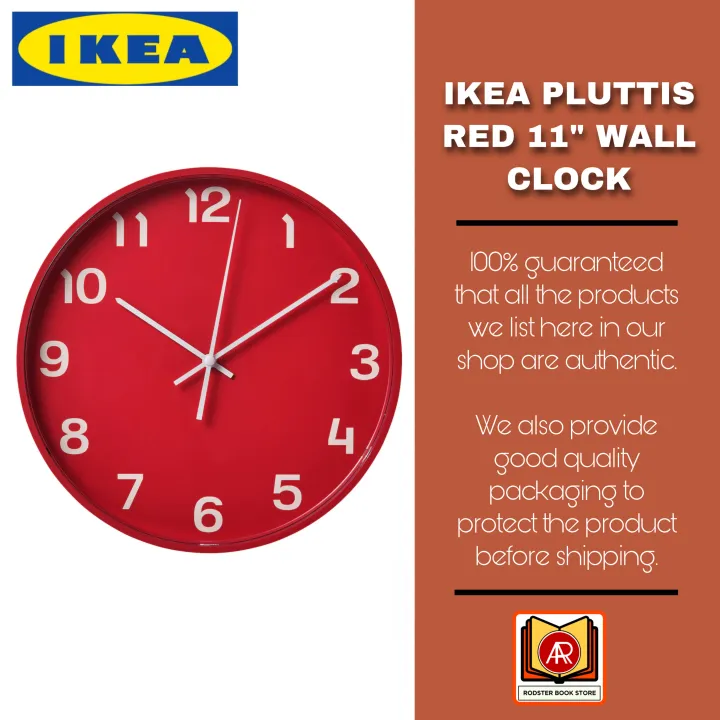 Red Wall Clock – Pluttis 11" (28cm) | Lazada PH