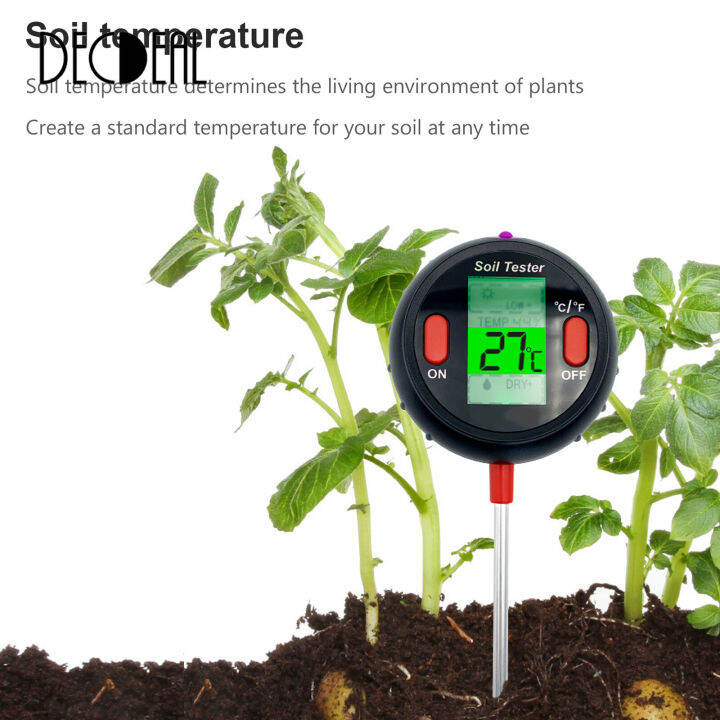 Soil pH Meter 5-in-1 Soil Tester Kits Soil Moisture Meter with ...