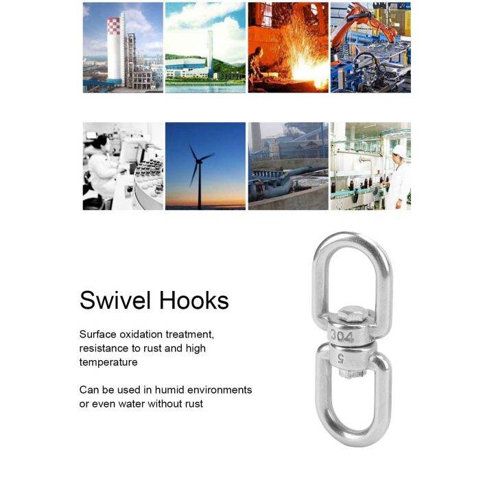 Steel Swivel Hooks 304 Stainless Steel M5 Double Ended Swivel Hook ...