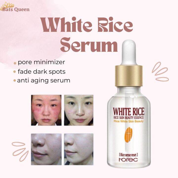 Authentic White Rice Serum Skin Whitening Brightening Serum Pore ...