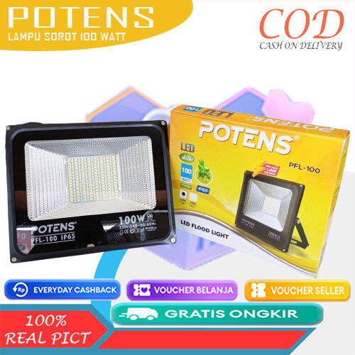 PFL-100-DL Potens Lampu LED Flood Light/Lampu Sorot Warna Putih LED 100 ...