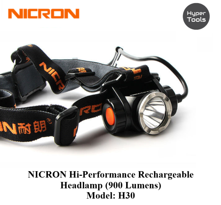 NICRON Hi-Performance Rechargeable Headlamp (900 Lumens) (Model: H30 ...