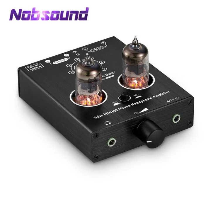 Nobsound Mini Vacuum Tube Phono Stage Preamp for MM MC Home Turntables ...