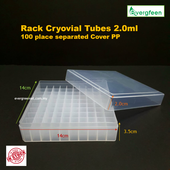 Rack Cryovial Tubes 2.0ml 100 place separated Cover PP | Lazada