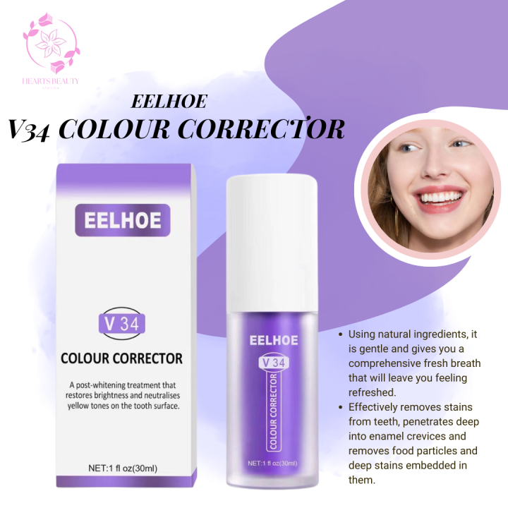 EELHOE V34 Purple Colour Corrector Tone Brightening Toothpaste | Lazada PH EELHOE V34 Purple Colour Corrector Tone Brightening Toothpaste | Lazada PH