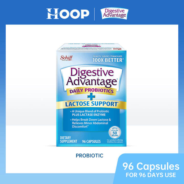 Digestive Advantage Lactose Defense Formula Probiotic, Digestive Enzyme ...