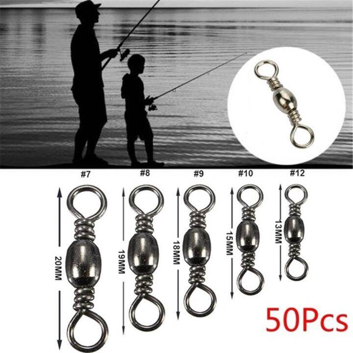 RUILIAN 50pcs Fast-lock Rolling Swivels Nice Snap Connector Connecting ...