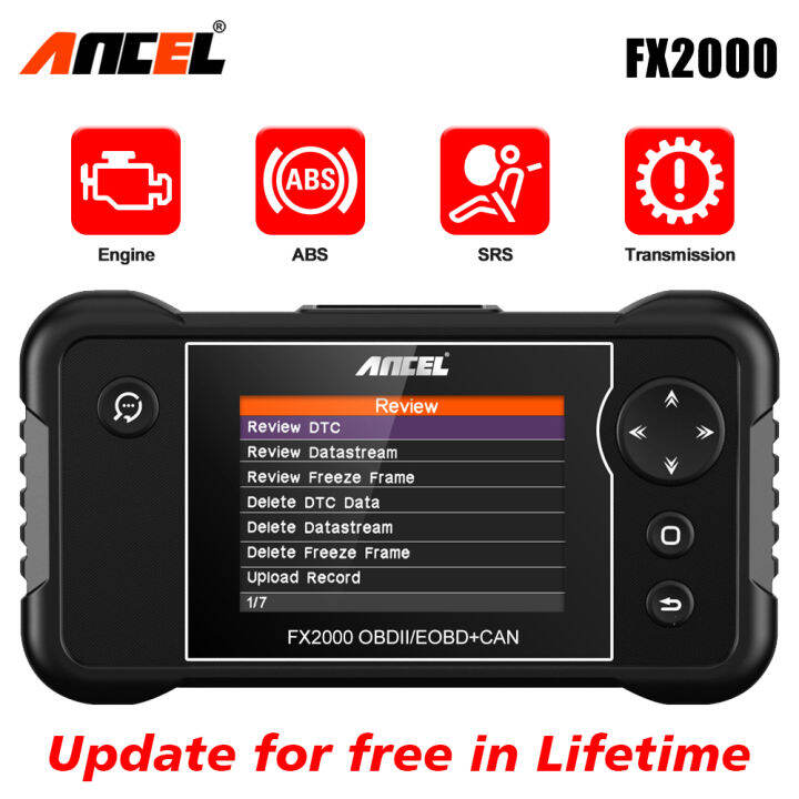 Ancel FX2000 OBD2 Scanner ABS SRS AT Transmission Engine 4 Systems Code Reader JOBD Automotive ...