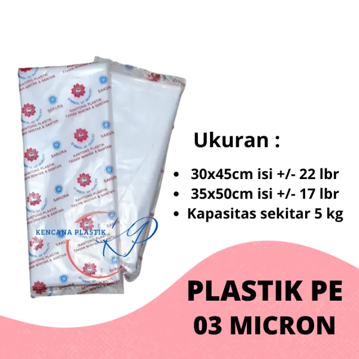 Kantong Plastik PE 30X45 35X50 Ukuran 5kg / Plastik Sayur Plastik Es Santan Minyak / Plastik ...
