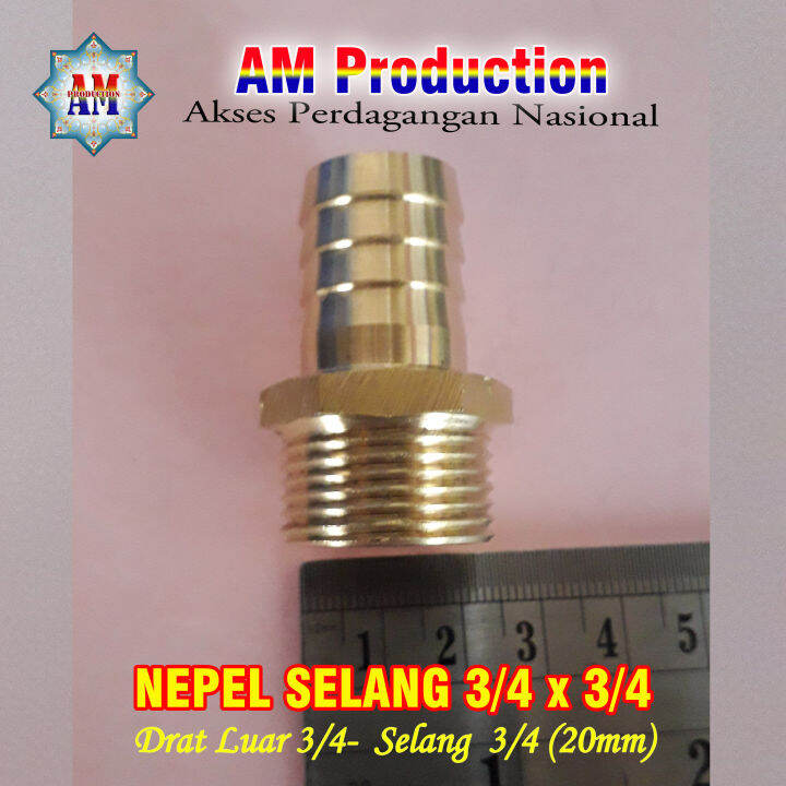 Nepel Selang 3/4x3/4, Neaple 3/4x3/4, Nipple Hose, Fitting Hose, Drat ...