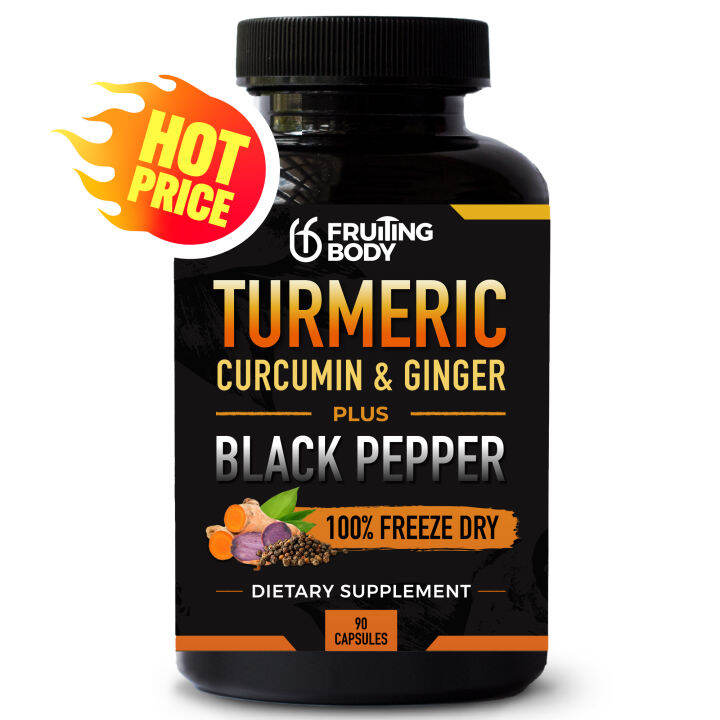Turmeric Curcumin, Black Ginger & Black Pepper Extract for Enhanced ...